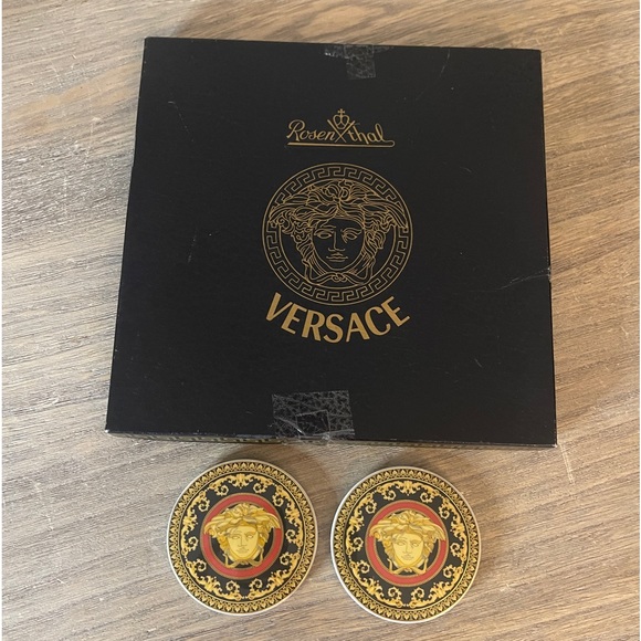 Versace Home | Accents | Versace Medusa Red Coasters Porcelain Set Of ...